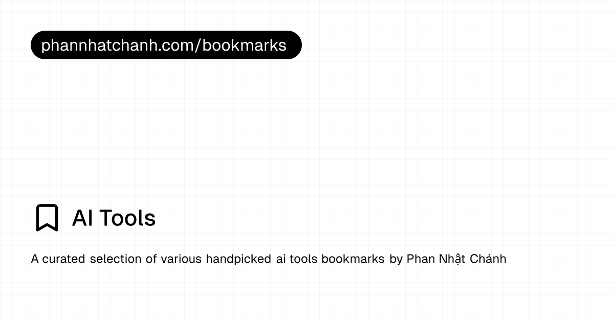 AI Tools | Bookmarks